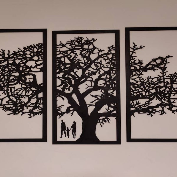 Tree Wall Hanging CDR, CNC File, Wall Panels, Room Decor, Tree Patterns ...