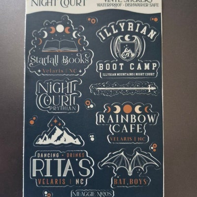 ACOTAR Bookish Sticker Sheet A Court of Thorns and Roses Waterproof ...