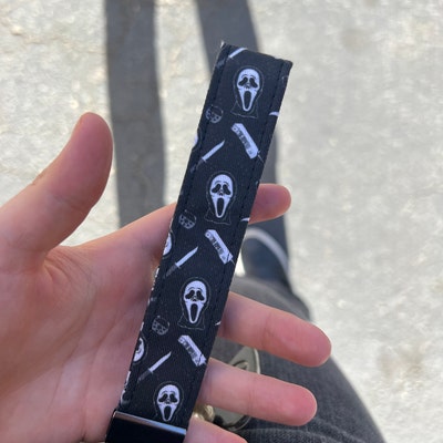 Alt/goth Keychain Wristlet Key Fob Horror Lanyard for Keys Car ...