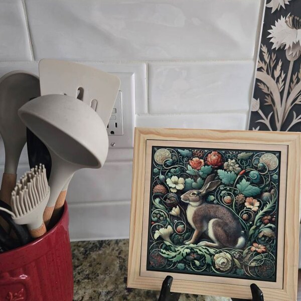 Ceramic Tile Wood Frame: Custom 8-inch X 8-inch Real Wood Frame for ...