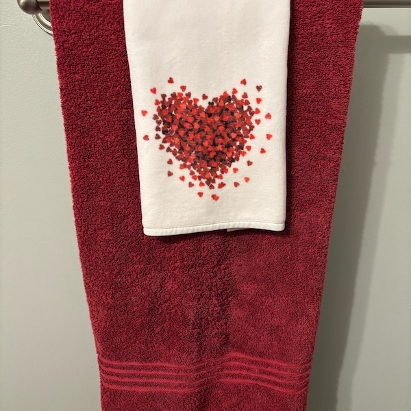 Set of Two Autumn Leaves Finger Towels, Fall Home Decor, Fall Bath ...