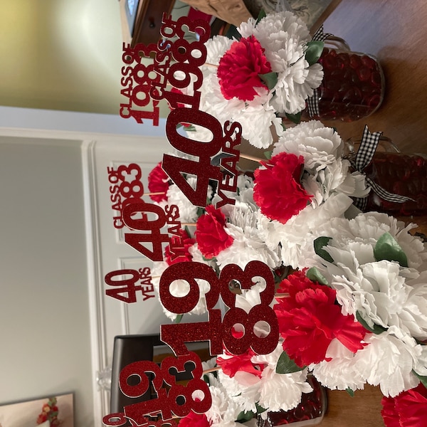 1985 Centerpiece Sticks, Set of 3, 40 Years, 40th Birthday, Class of ...