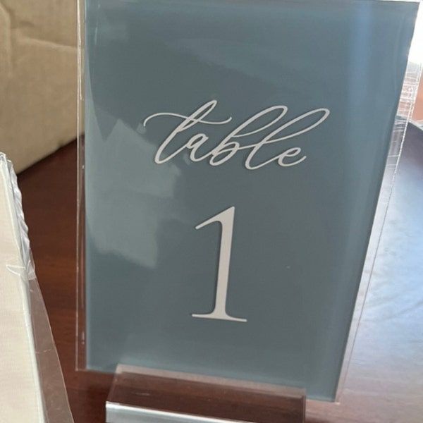 Painted Acrylic Table Numbers | Table Numbers | Wedding Decor - Etsy