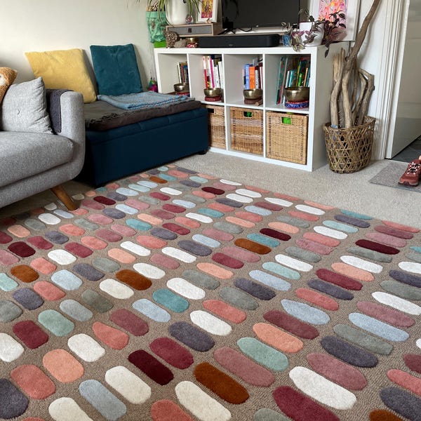 Octavia Lazy Leopard Rug 100% Wool Handmade Tuft Rug Indoor Tufted Rug ...