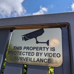 This Property is Protected by Video Surveillance Sign Plaque CCTV ...