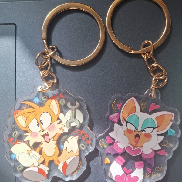 Sonic Character Inspired 2” Keyrings - Etsy