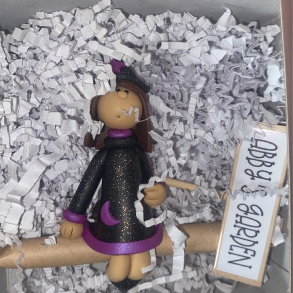 Witch Potsitter- Flower Pot Sitter- House Warming Gift - Flower Pot ...