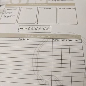 Workout Planner Printable, Exercise Tracker, Meal Planner, Nutrition ...
