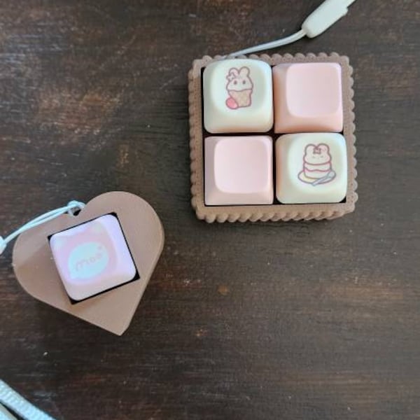 4 Button Desktop Mechanical Keyboard Fidget Toy 4 Key Sensory ADHD ...