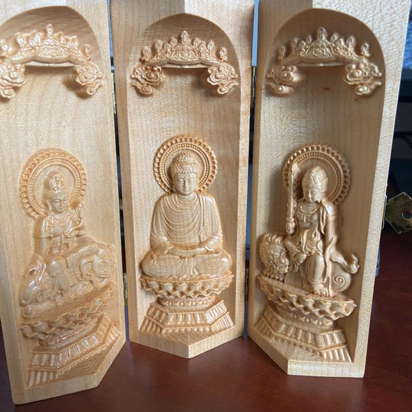 Happy Buddha Laughing Buddha Statue, Maitreya Buddha, Wooden Buddha ...
