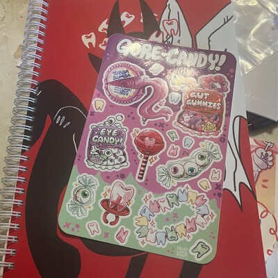 Gore Candy Waterproof Sticker Sheet - Etsy