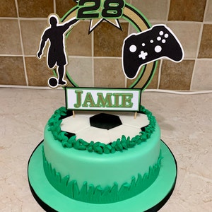 Soccer/football Cake Topper SVG Layered Cut File / Instant Download ...