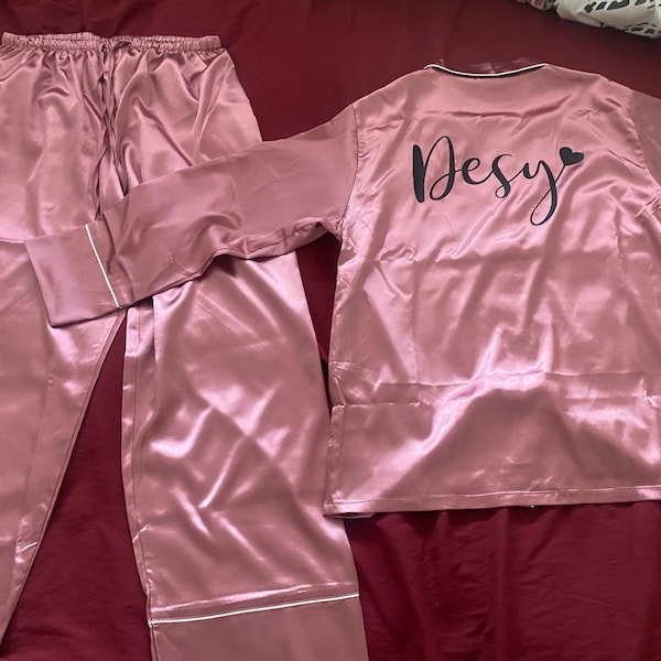 Personalised Bride Bridesmaid Pajamas Set, Bridal Pajamas Set ...