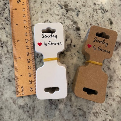 Custom Fold Over Necklace Tags, Jewelry Display Card, Personalized ...