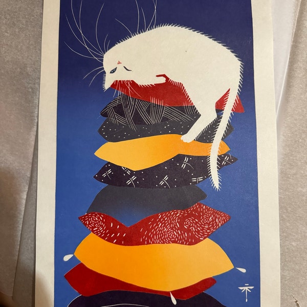 Dumbfounded Hand-printed Linocut Art 29x45,5 Cm - Etsy