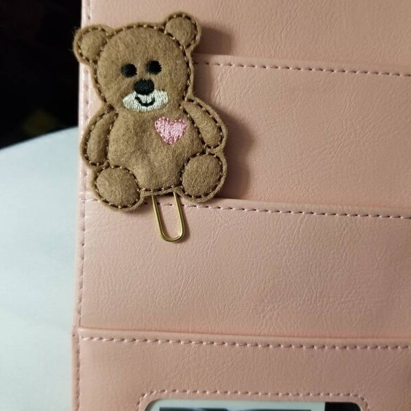 Teddy Bear Paper Clip - Bear Paper Clip - Planner Paperclip - Planner ...