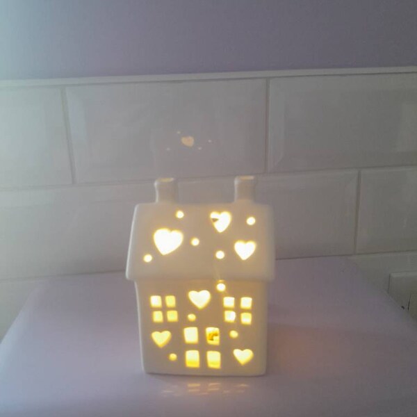 Illuminated Ceramic LED House Collection - Etsy UK