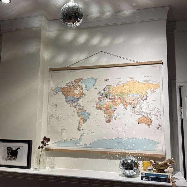 Accurate World Map Poster - Large Wall Travel Map Print - Detailed ...