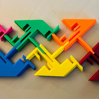 Tetra Spirals 2D Assembly Puzzle. - Etsy