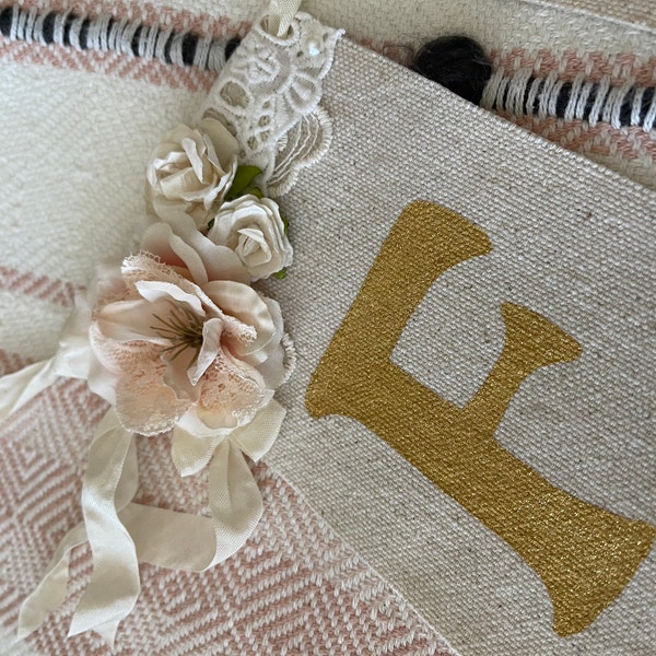 Girl Name Banner, Custom Name Banner, Girl Name Sign, Lavender Nursery ...