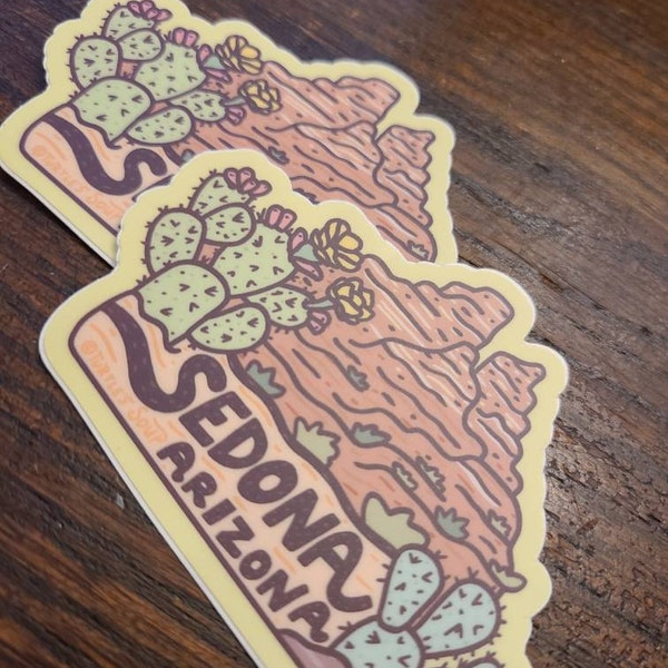 Sedona Arizona Sticker, Cathedral Rock, for Computer, Laptop, Phone ...