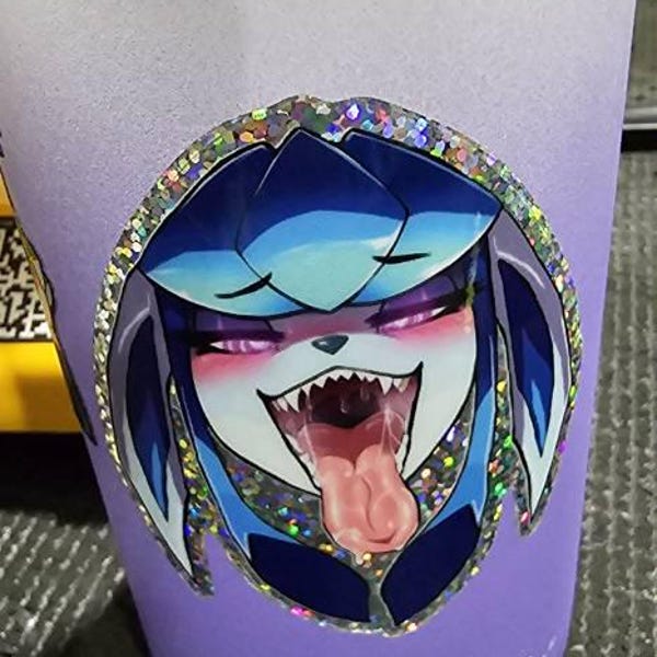 Holo Charizard Ahegao Holographic Tongue Sticker Dripping Maw Mouth ...