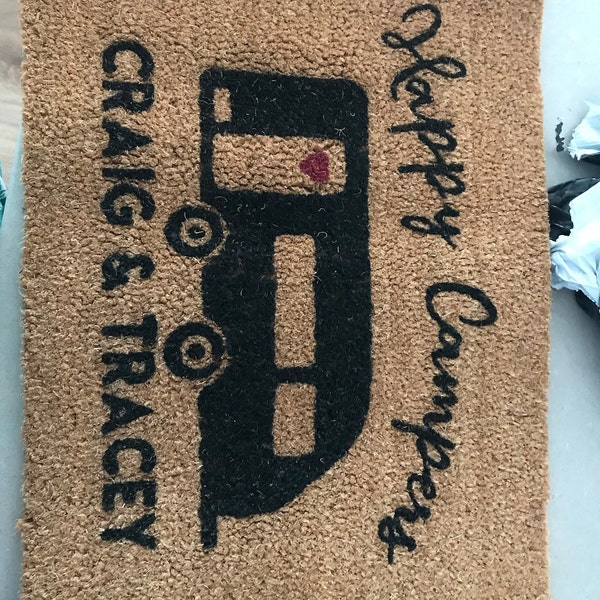 Personalised This is How We Roll Caravan Coir Door Mat Personalised ...