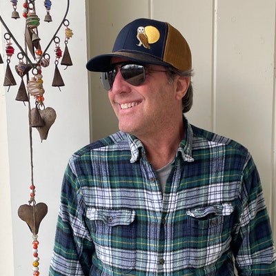 Horse Trucker Snapback Hat, Chestnut/navy/silver, Hand Drawn Design ...