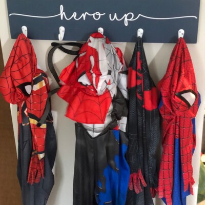 3D Kids Dress up Clothes Rack 24 Super Hero Decor Kids Costume Rack ...