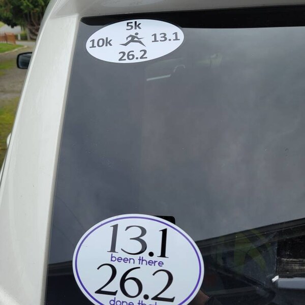 Marathon Runners Vinyl Decal , 13.1 Car Decal, 26.2 Runner Sticker ...