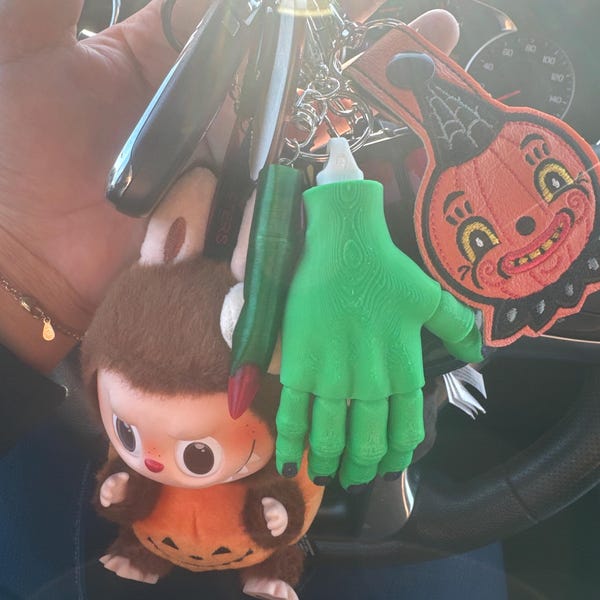 Zombie Hand Keychain - Gothic Backpack Zipper Charm - Gift for Spooky ...