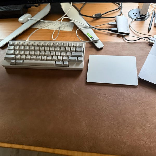 Genuine Italian Leather Desk Mat • Personalized Gift • Custom Sizes ...