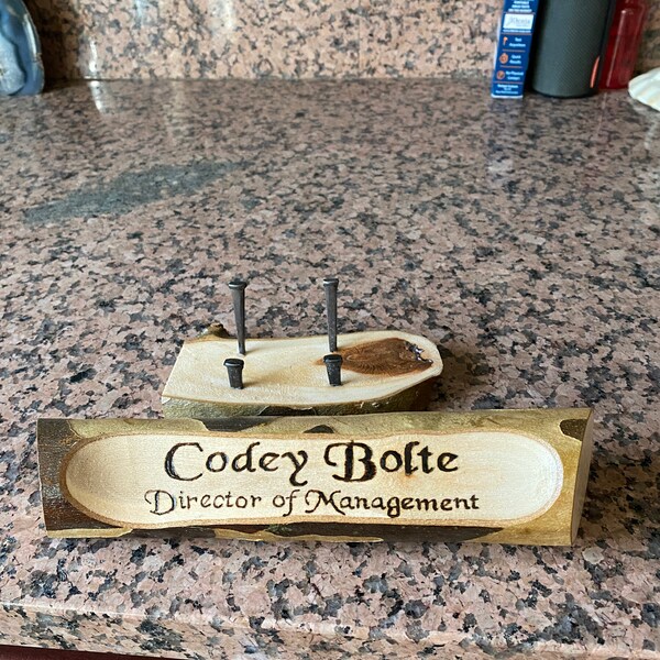 Rustic Office Door Name Plate or Sign - 100% Custom - Etsy