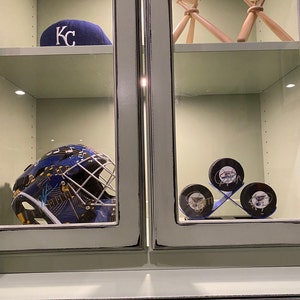 Hockey Puck Display / Holder White Made in USA Trophy Case | Etsy