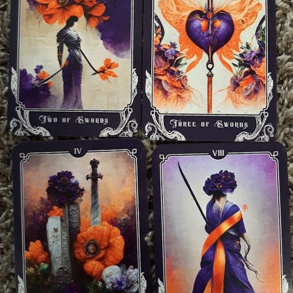 Floral Dance Tarot Deck: 78 Card Deck With Guidebook - Etsy