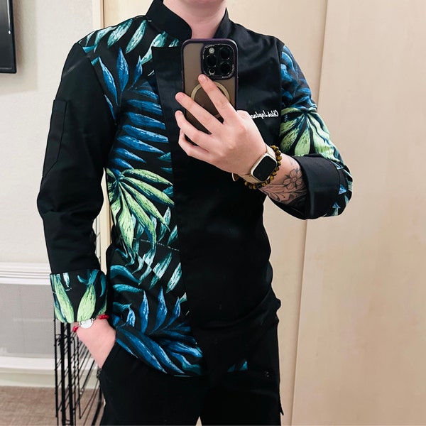 Patterned Personalized Chef Coat Chef Jacket for Man and Women ...