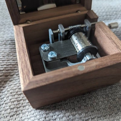 Personalized Music Box Small Vintage Wooden Music Box Walnut Natural ...