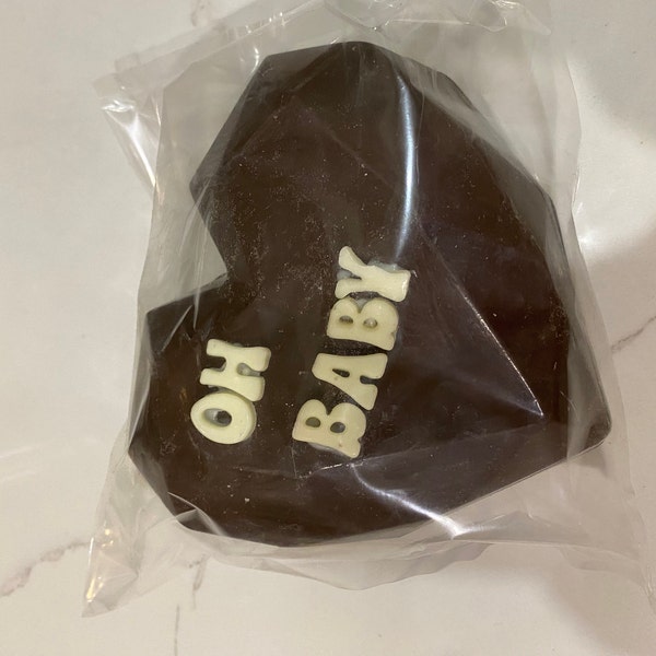 Large Breakable Chocolate Heart Gender Reveal, Heart Chocolate, Gender ...