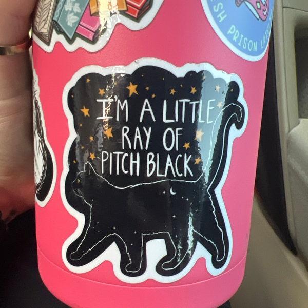 Black Cat Sticker Cute Halloween Lover Decal Witchy Car Bumper Ironic ...