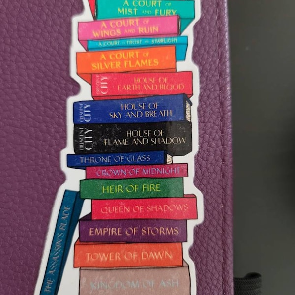 SJM Universe Book Stack Vinyl Sticker, Water Bottle Laptop Kindle Decal ...