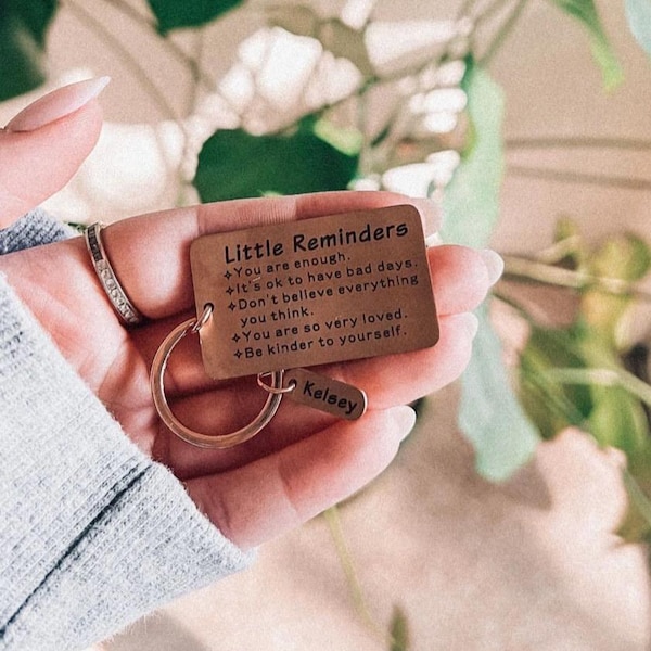 Little Reminders Keychain, Mental Health Gift, You Are Enough ...