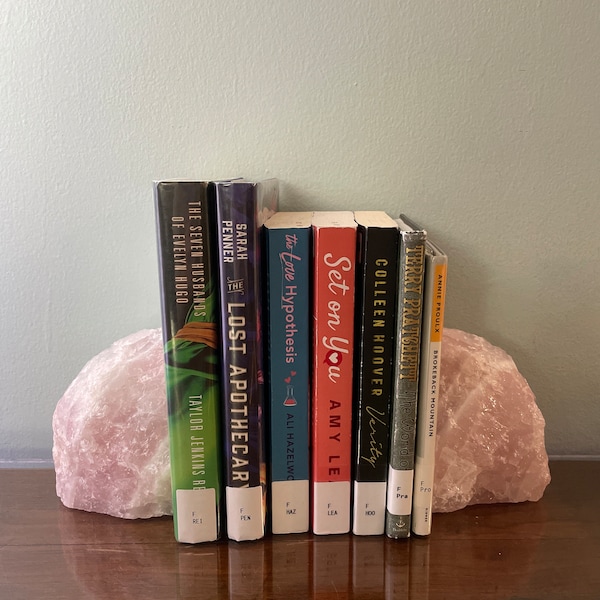 Flawless Natural Crystal Rose Quartz Bookends Heavy Pink Book Ends ...