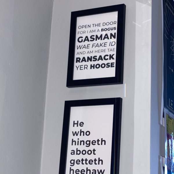 Haud Yer Wheesht Scottish Word Print Scottish Saying, Typography Print ...