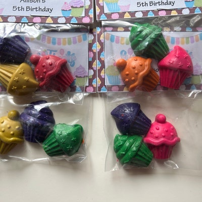 Mini Cupcake Party Crayons Party Fillers, Crayons, Birthday Party ...