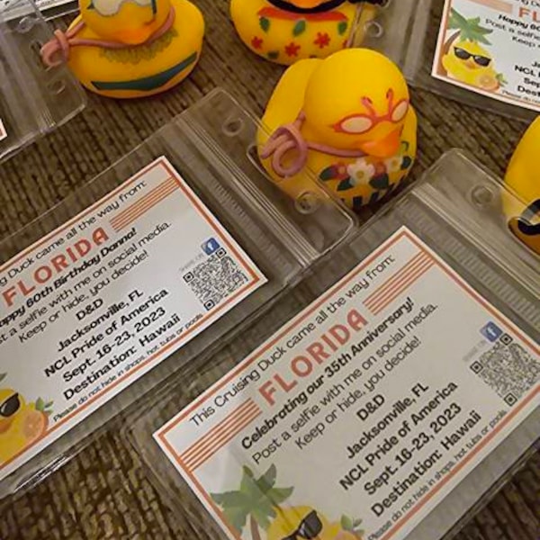Custom Cruising Duck Tags, US State Duck Tags, Personalized Cruising ...