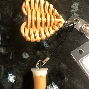 Boba Keychains Dalgona/sea Salt Series, Bubble Tea Keychain, Boba Tea ...