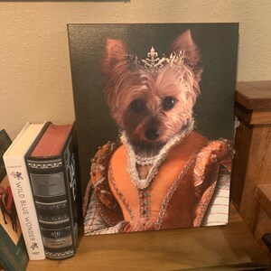 Custom Pet Portraits Queen Pet Portrait Female Animal | Etsy