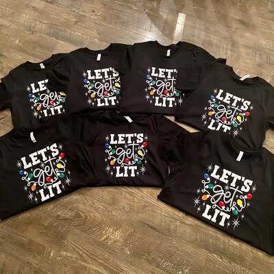 Let's Get Lit Svg, Merry and Bright Svg, Merry Christmas Svg, Winter ...