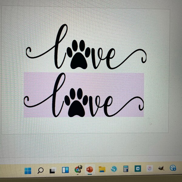 Love Paw Print - Instant Digital Download - Svg, Png, Dxf, and Eps ...