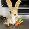 Bunny Papercraft 3D DIY Low Poly Paper Crafts Easter Rabbit Decor Model ...